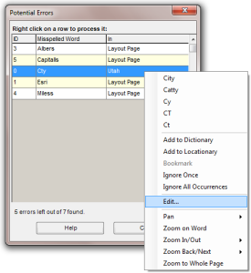 MapSpeller™: Manually Editing Typos