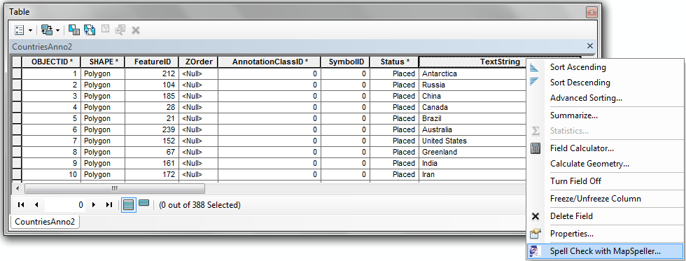 MapSpeller™: Spell Checking Geodatabase Annotations