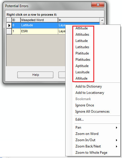 MapSpeller™: Setting the Number of Suggestions